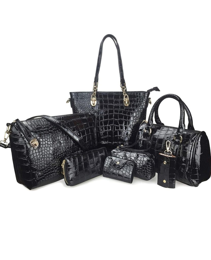 Set ženskih torbi 6 u 1 – CRNA + Ženska mini torbica – Torbe